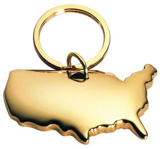 USA Key Chain Gold Tone » Key Chains