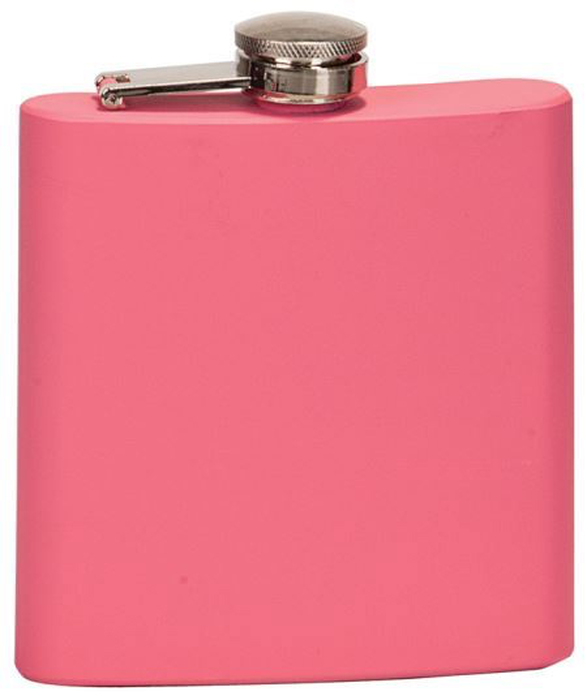 Liquor Flask Pink Matte Finish » Personalized Flasks