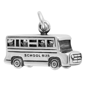 School Bus Charm Sterling Silver » Travel Charm Sterling Silver